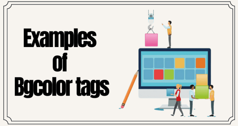 10 examples of Bgcolor tags - Vivid Examples
