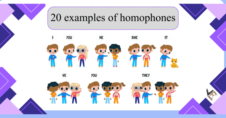 20 examples of homophones - Vivid Examples